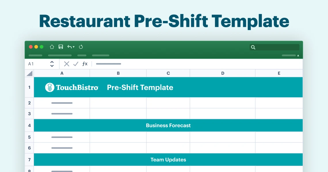 Free Daily Restaurant Pre-Shift Template | TouchBistro